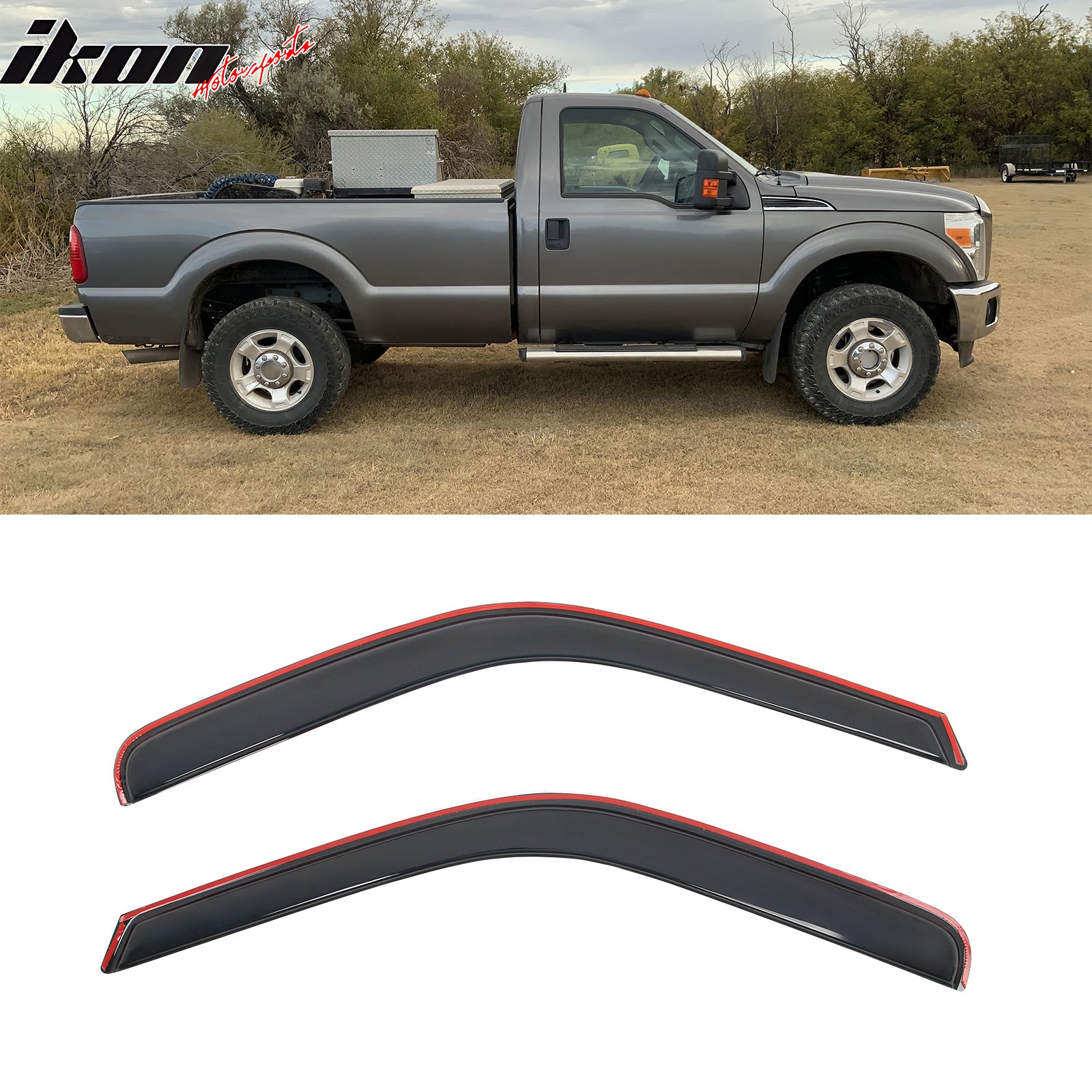 Fits 99 16 Ford F250 F550 Superduty Standard Cab Window Visors In