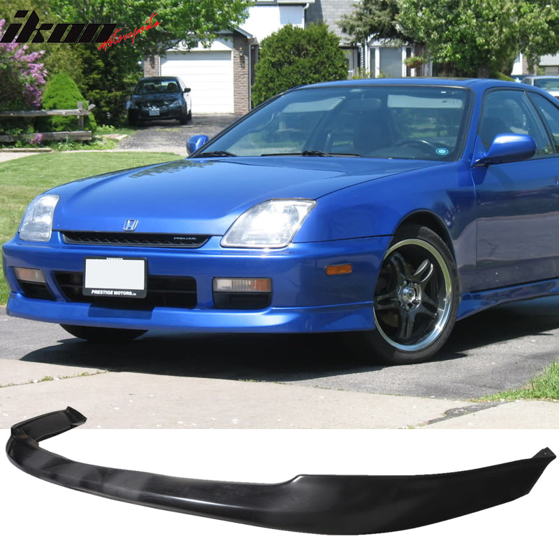 Front Bumper Lip Compatible With 1997-2001 Honda Prelude, Factory Optional Style PU Black Front ...