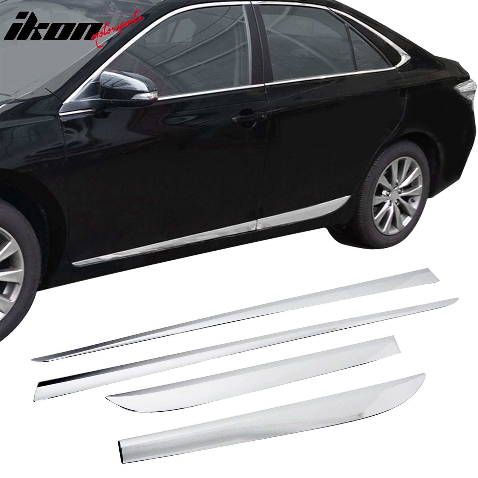 IKON MOTORSPORTS, Lower Door Molding Compatible With 2015-2016 Toyota ...