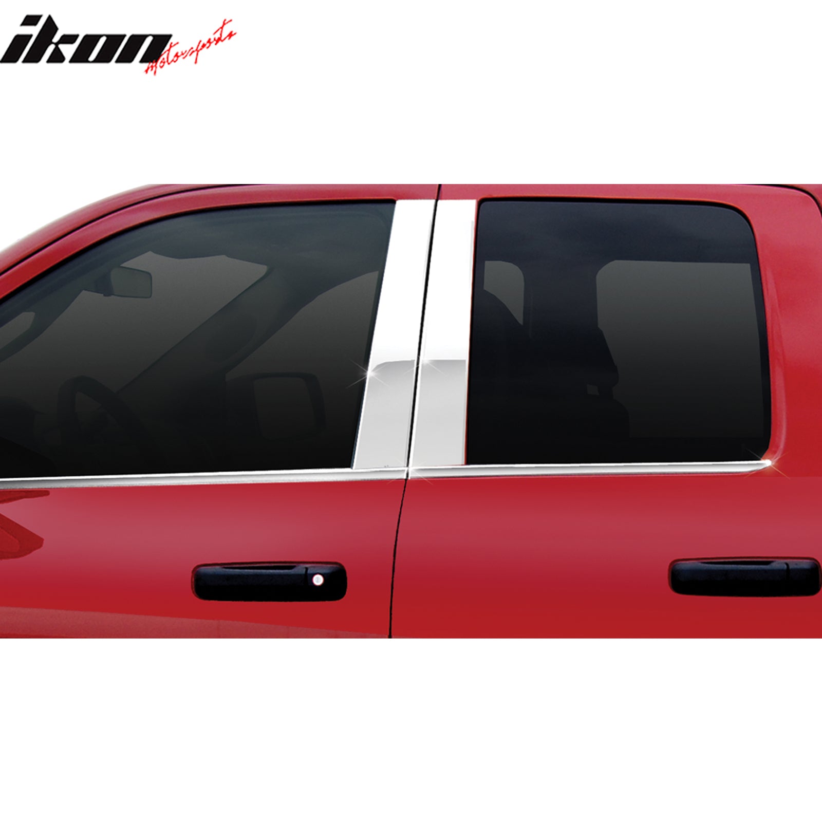 IKON MOTORSPORTS, Window Belt Molding Compatible With 2002-2008 Dodge ...