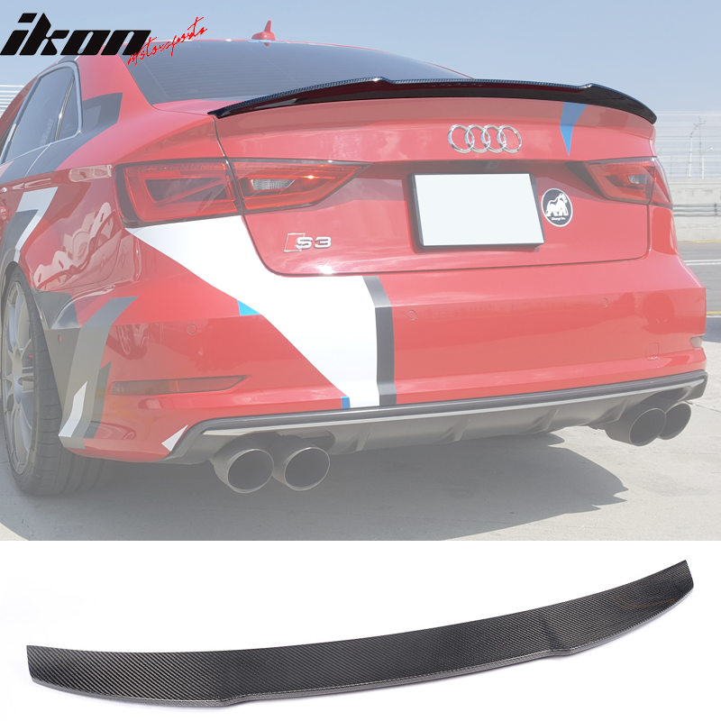 IKON MOTORSPORTS, Trunk Spoiler Compatible With 2015-2017 Audi S3 8V ...