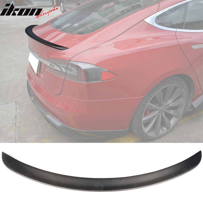 IKON MOTORSPORTS, Trunk Spoiler Compatible With 2012-2019 Tesla Model S ...