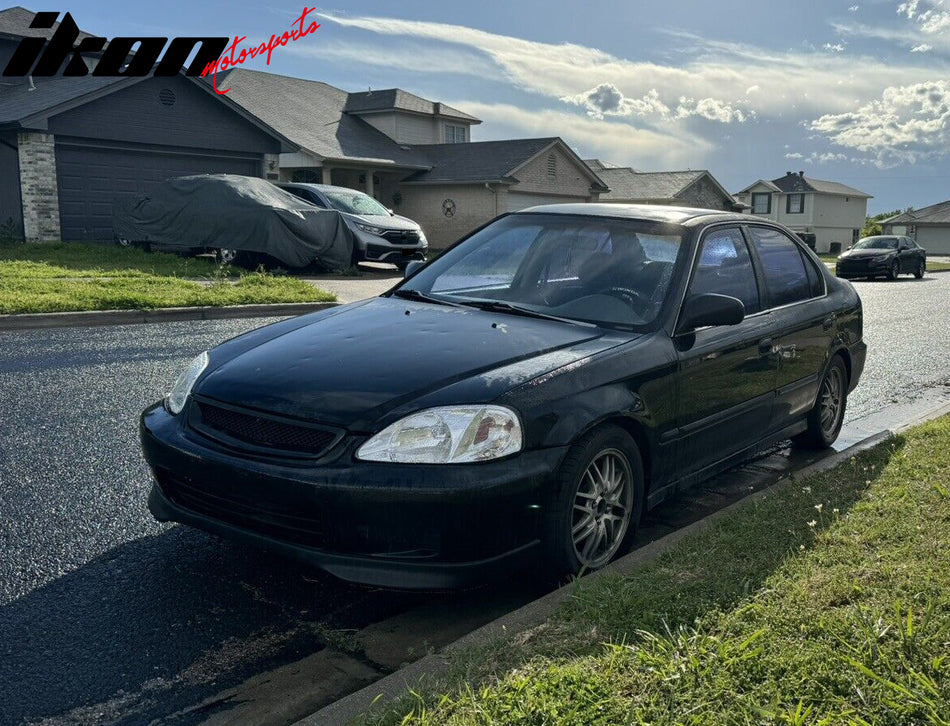 Unpainted & Painted Black Honda Civic Front Lip – Perfect Fit for All ...