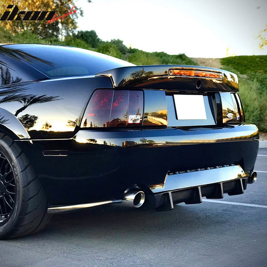 IKON MOTORSPORTS Rear Diffuser, Compatible with 1999-2004 Ford Mustang ...