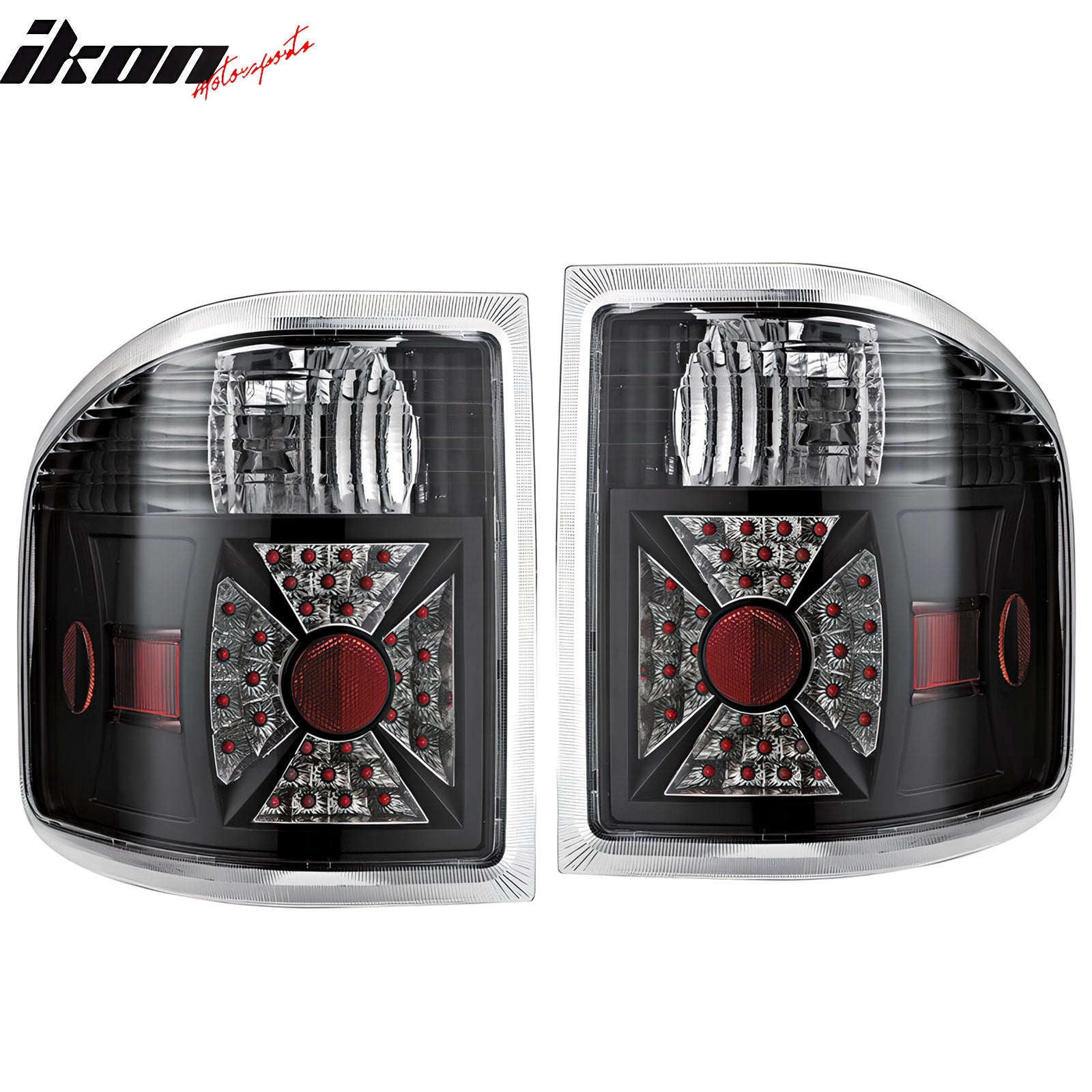 IKON MOTORSPORTS, Tail Lights Compatible with 2004-2007 Ford F-150 with ...