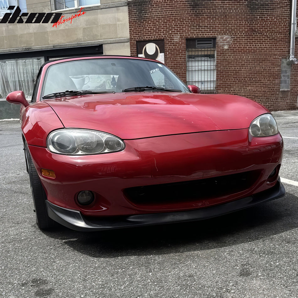 Fits 01-05 Mazda Miata MX-5 GV Style Front Bumper Lip Spoiler Unpainted ...