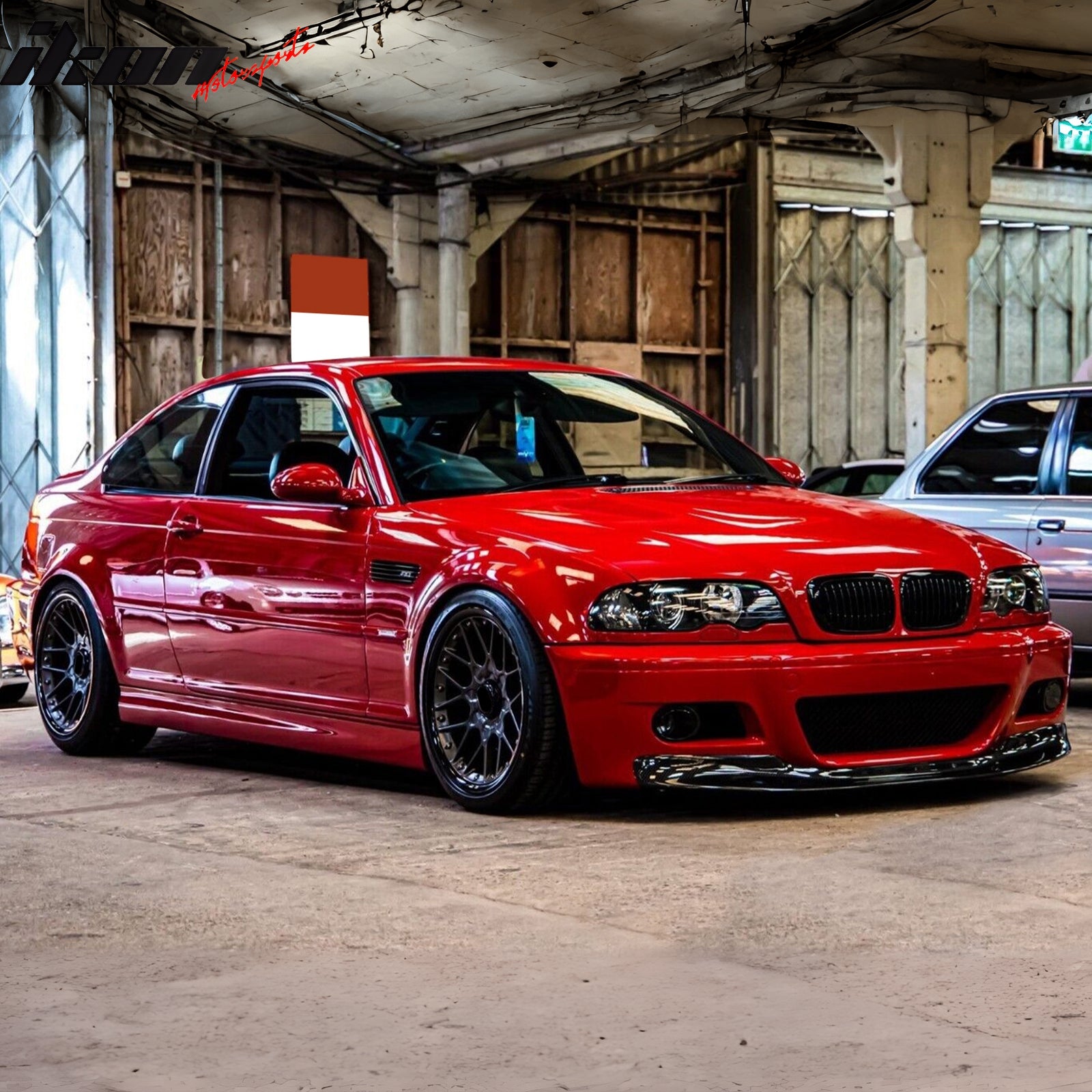 IKON MOTORSPORTS Front Bumper Lip, Compatible with 2001-2006 BMW E46 M3 ...