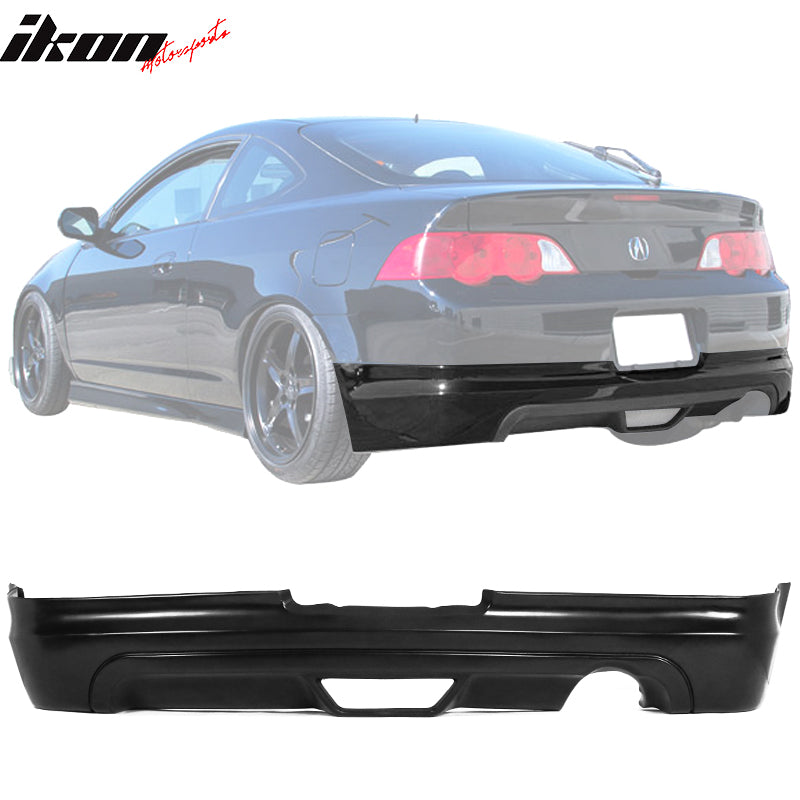 Rear Bumper Lip Compatible With 2002-2004 Acura RSX, Unpainted Black PU ...