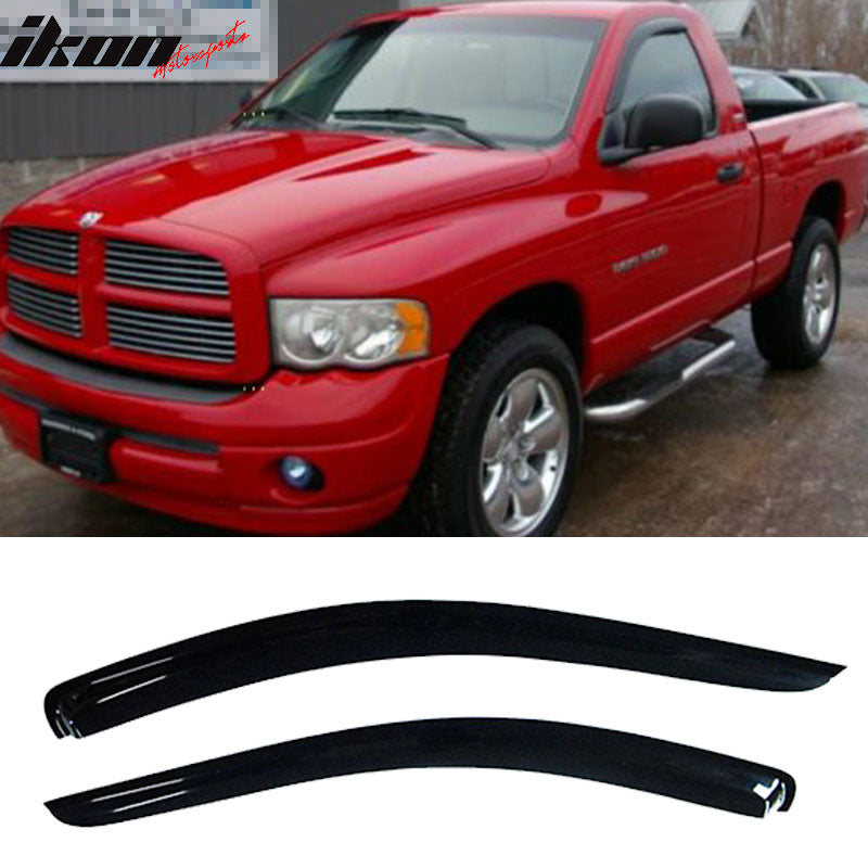 IKON MOTORSPORTS Tape On External Window Visors, Compatible With 2002 ...
