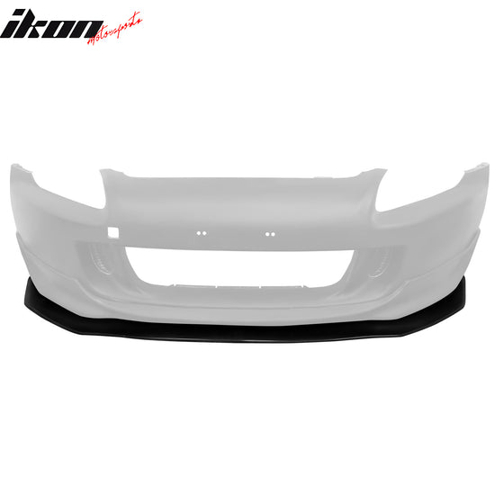 IKON MOTORSPORTS Front Bumper Lip, Compatible with 2004-2009 Honda S2000 AP2, Unpainted Black PU ...