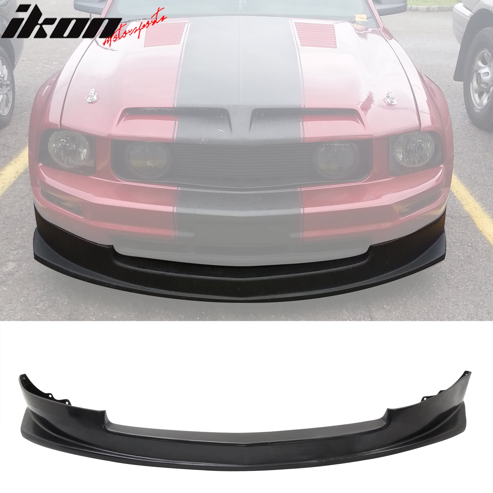 Fits 05-09 Ford Mustang V6 Only Sport Style Front Bumper Lip Spoiler ...