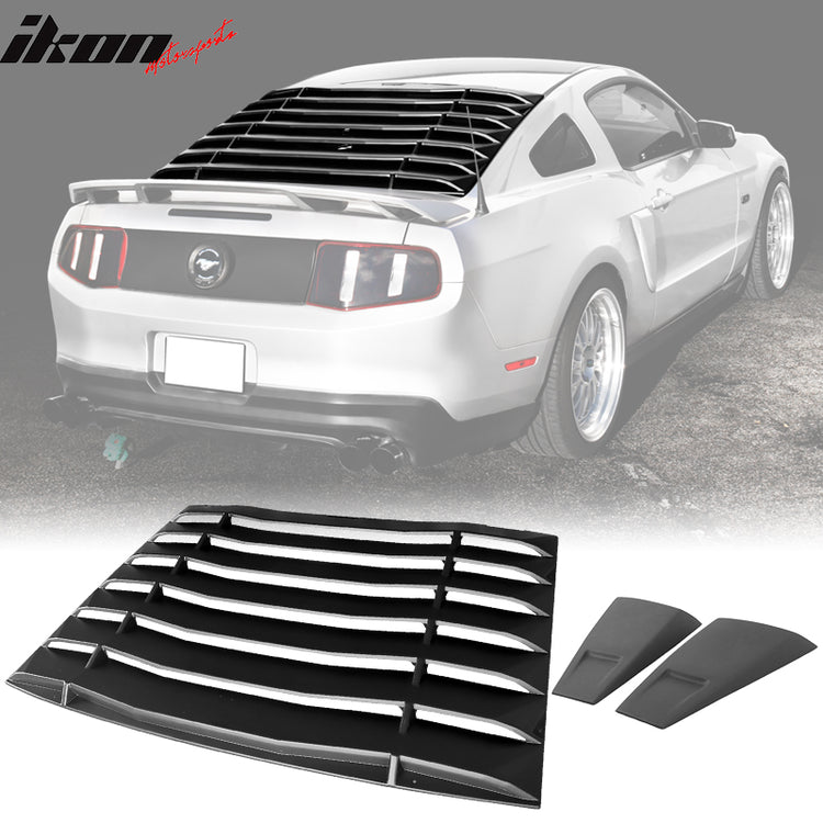 Fits 05-14 Ford Mustang IKON Style 2PCS Side Window Scoops + Rear ...
