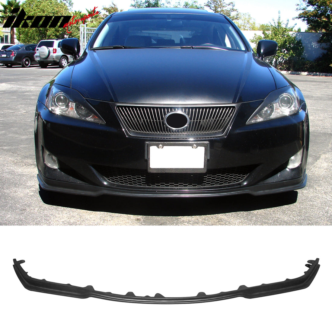 IKON MOTORSPORTS, Side Skirts + Front Bumper Lip Compatible with 2006 ...
