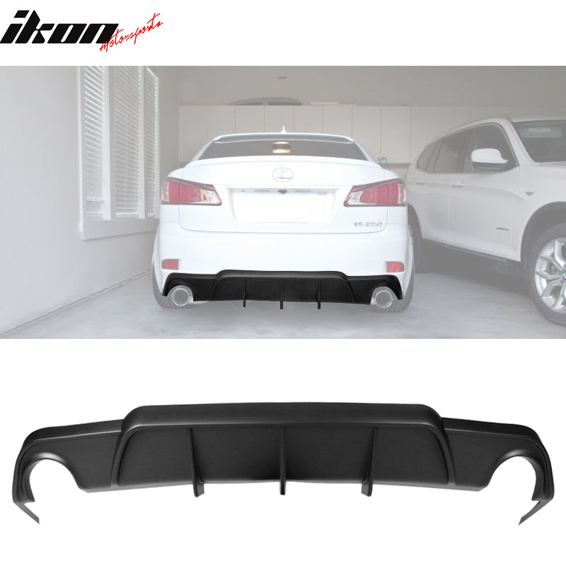 DMR Style Rear Diffuser Bumper Lip for 2006-2013 Lexus IS | Black PP ...