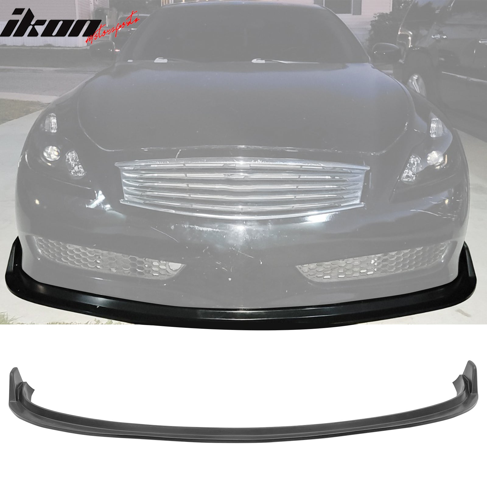For 07-09 Infiniti G37 2DR MDA V2 Style PU Black Front Bumper Lip Lower ...