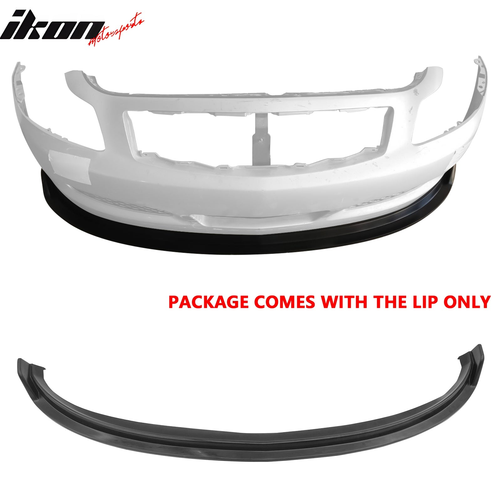 For 07-09 Infiniti G37 4Dr MDA V2 Style PU Black Front Bumper Lip Lower ...