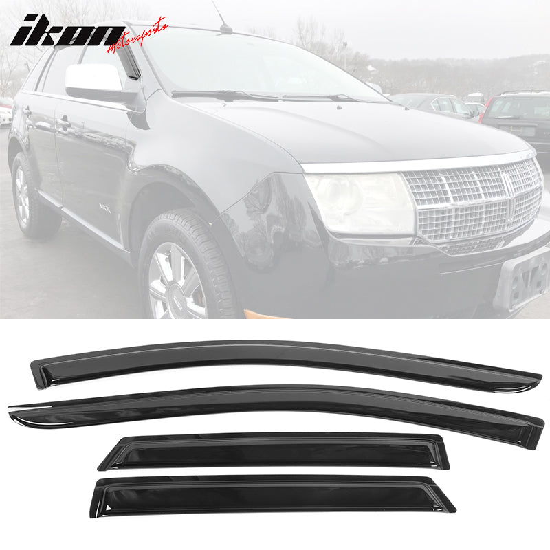 IKON MOTORSPORTS Tape On External Window Visor, Compatible with 2007 ...
