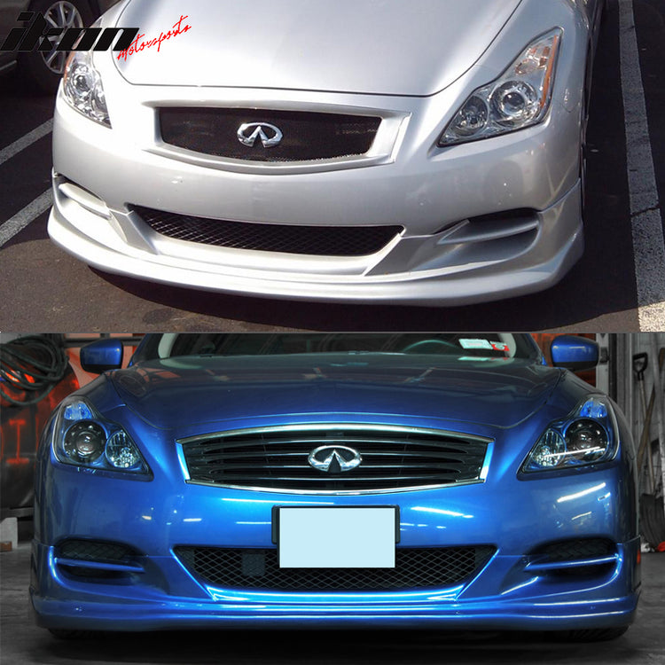 Fits 08-14 Infiniti G37 & Q60 TS Style Unpainted Front Bumper Lip ...