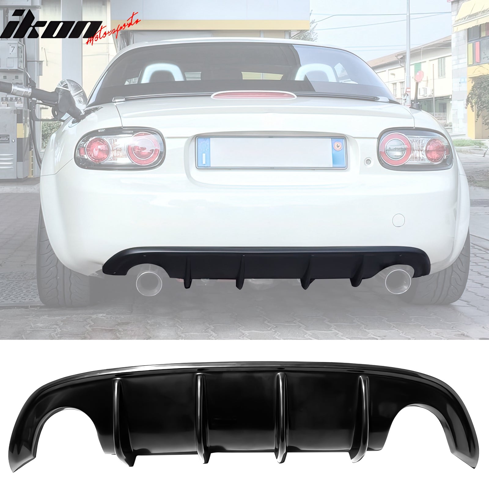IKON MOTORSPORTS Rear Bumper Lip, Compatible with 2009-2015 Mazda MX-5 ...