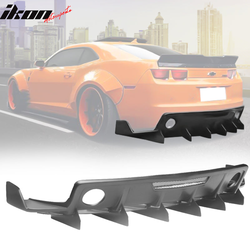 Fits 10-15 Chevrolet Camaro ZL1 MB Style Rear Diffuser Bumper Cover Fin ...