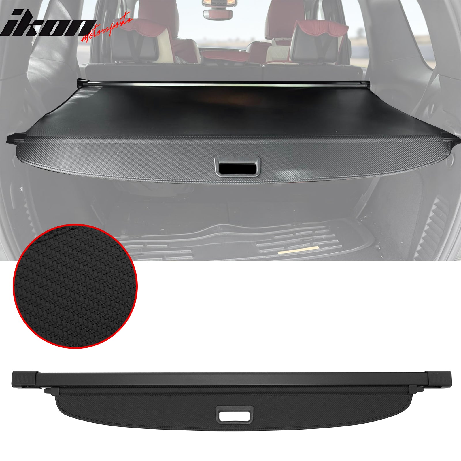 Cargo Cover for 2011-2025 Dodge Durango 2nd Row Carbon Fiber Texture ...