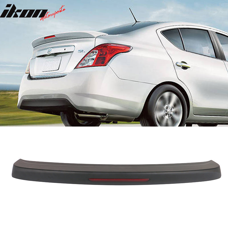 Rear Spoiler Wing for 2012-2019 Nissan Versa 4-Door, Matte Black ABS ...