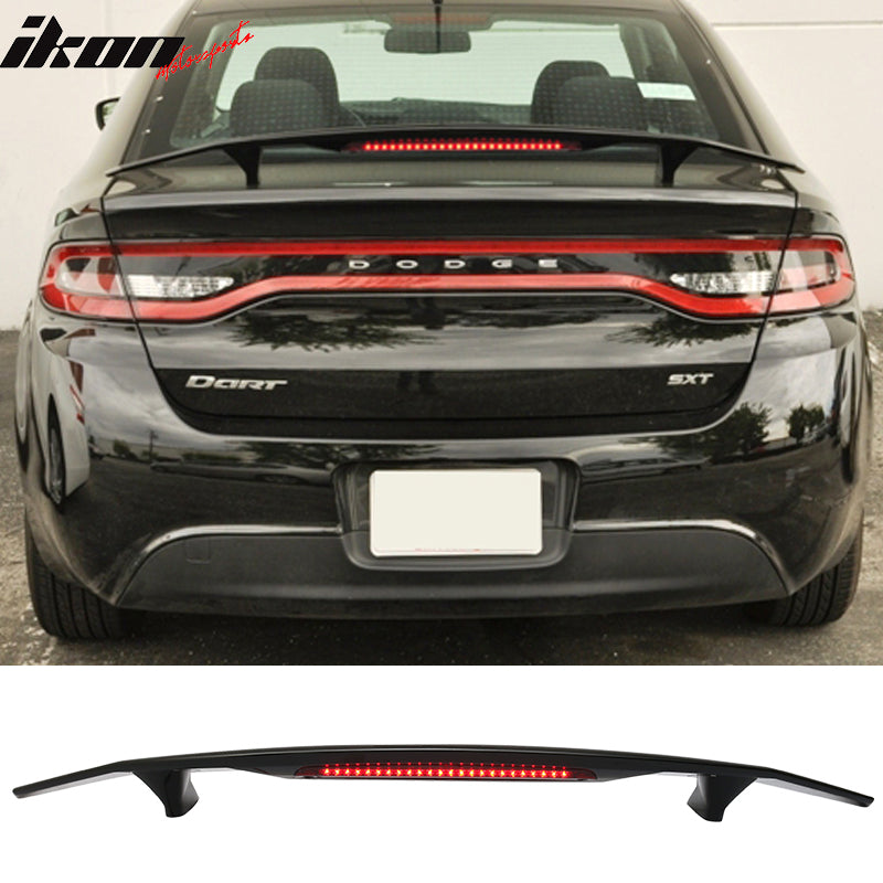 Fits 13-16 Dodge Dart IKON Style Trunk Spoiler W/LED 3RD Brake Light ...