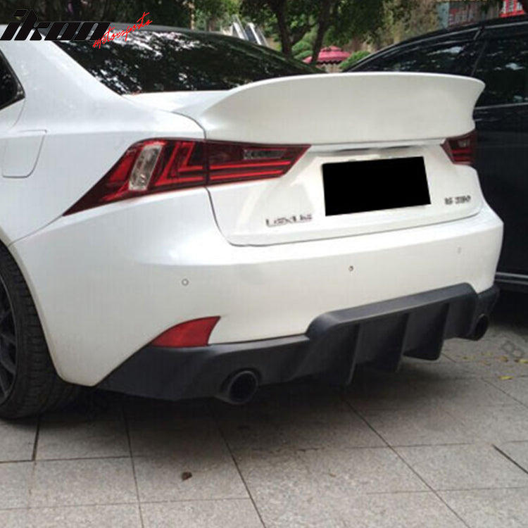 Rear Bumper Lip Diffuser Compatible With 2014-2016 Lexus IS 250 IS350 ...