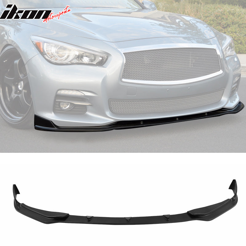 Fits 14-17 Infiniti Q50 Base Model T Style Front Bumper Lip Spoiler ...