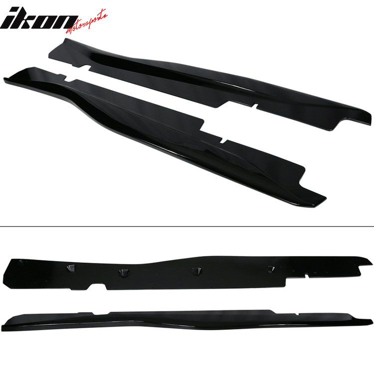 Fits 14-19 Chevy Corvette C7 Z06 Style 2PCS Side Skirts Panel ABS Gloss ...