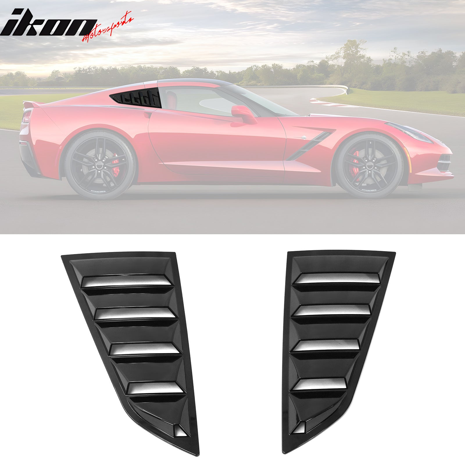 IKON MOTORSPORTS Side Window Louver, Compatible with 2014-2019 ...