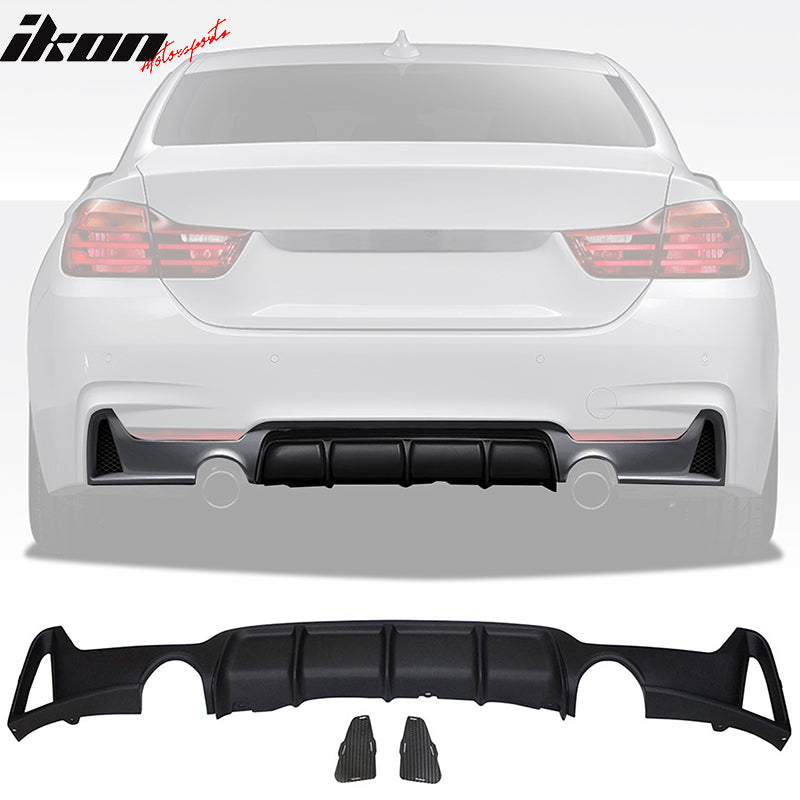 IKON MOTORSPORTS, Rear Diffuser Compatible With 2014-2020 BMW 440i&440i ...