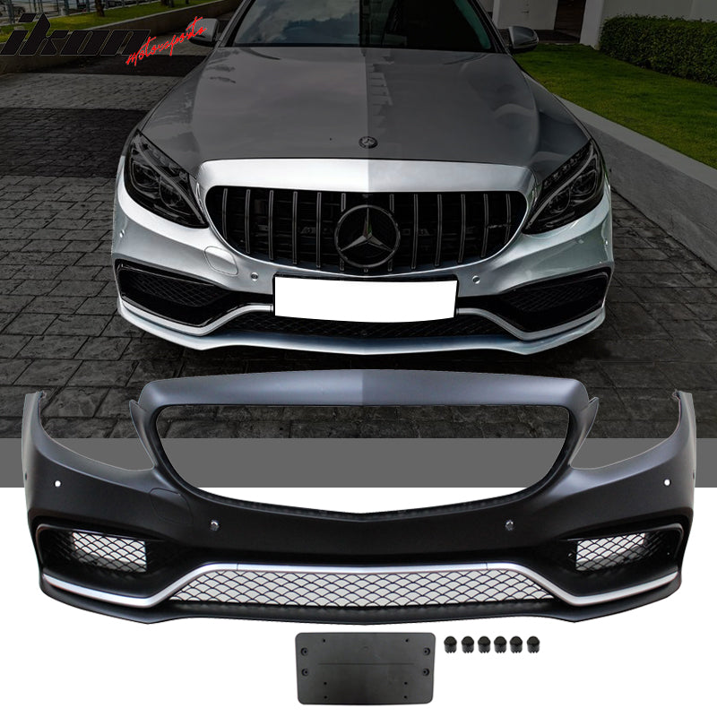 Fits 15-18 Benz W205 C-Class C63 AMG Style Front Bumper Cover ...