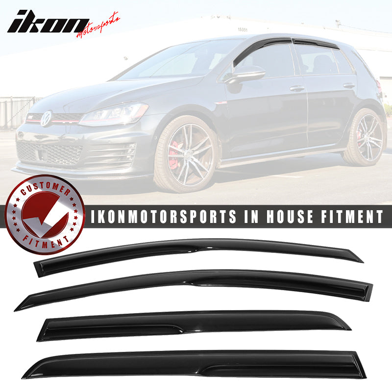 VW Golf MK7 Window Deflectors 2015-2019 – Mugen Look Smoke Tinted ...