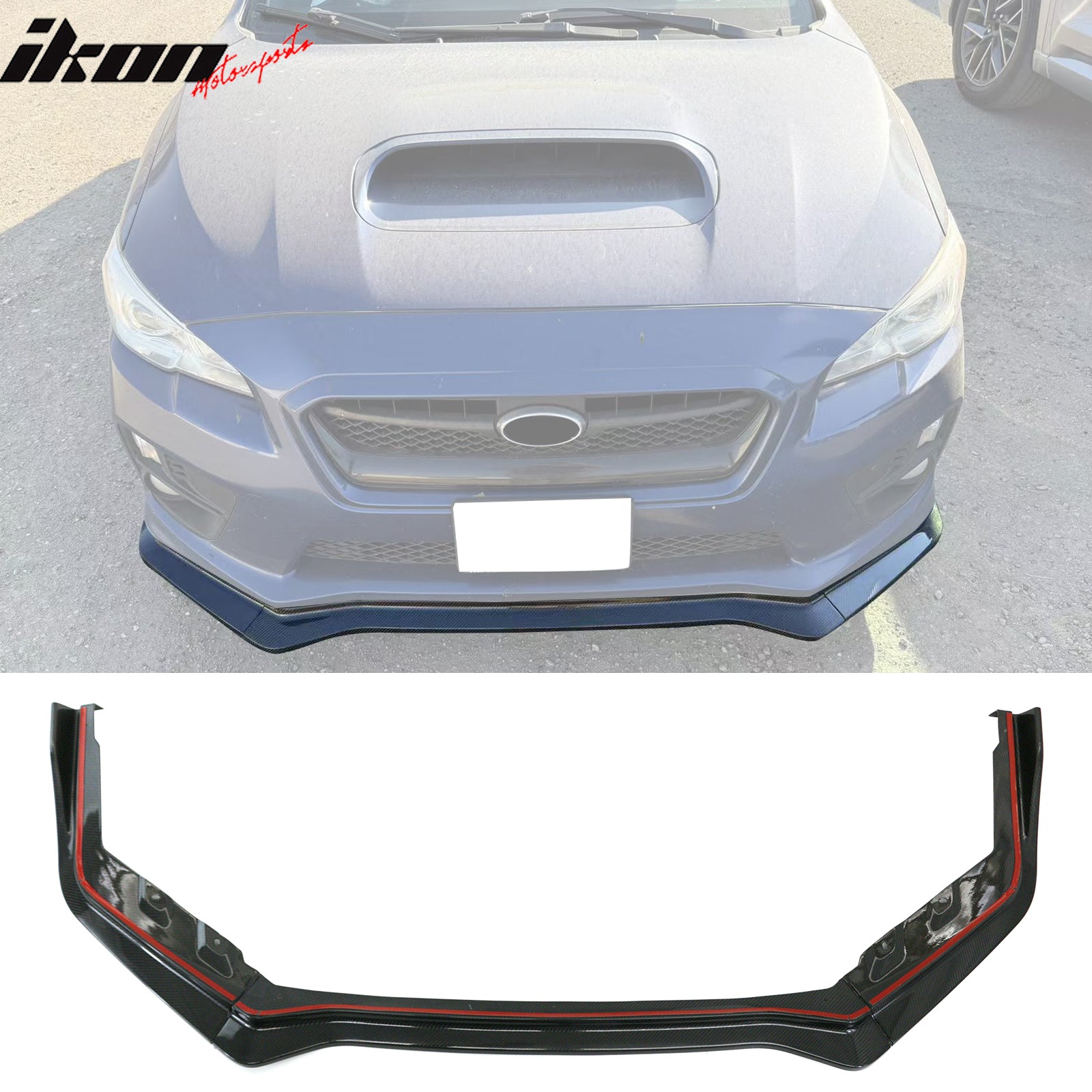 Fits 15-21 Subaru WRX/WRX STI Front Bumper Lip Carbon Fiber IKON Style ...