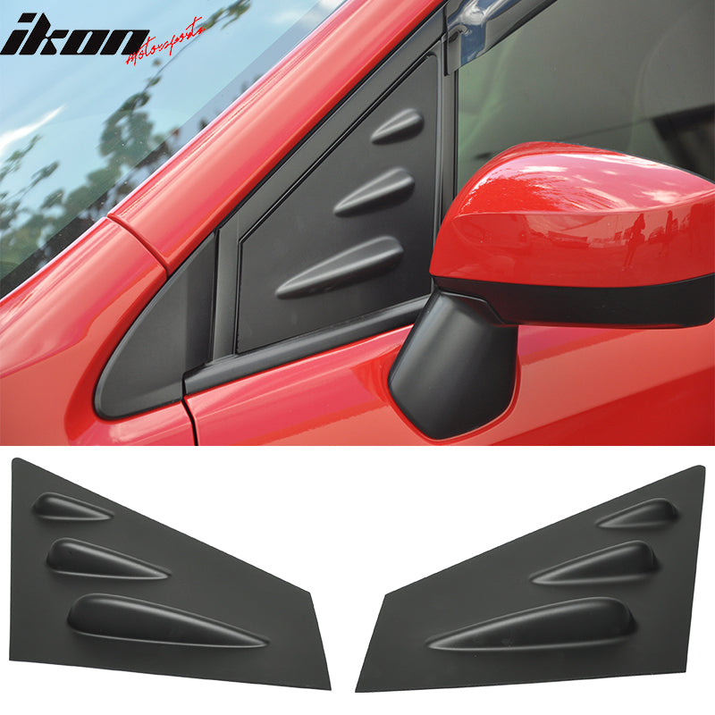 Fits 15-21 Subaru WRX STI Style Matte Black Side Window Louvers Vent ...