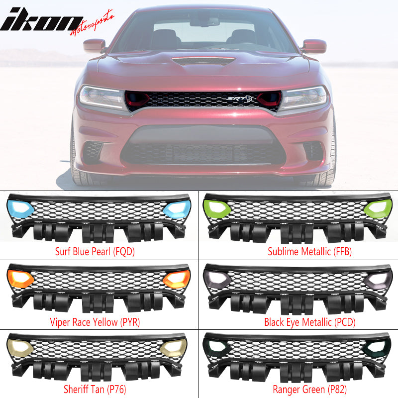 IKON MOTORSPORTS, Upper & Lower Grilles Grille Compatible With 2015 ...