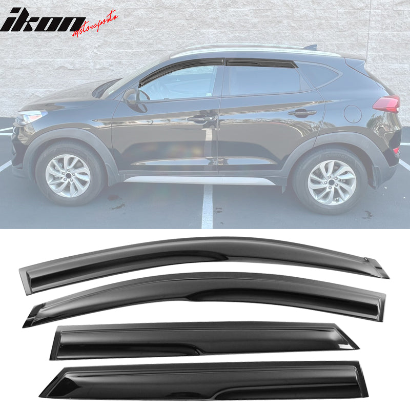 Fits 16-21 Hyundai Tucson Mugen Style Acrylic Window Visors Rain Guard ...