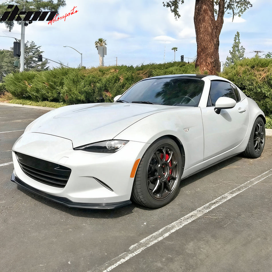 Fits 16-25 Mazda MX-5 Miata Front Bumper Lip Unpainted PU Chin Spoiler ...