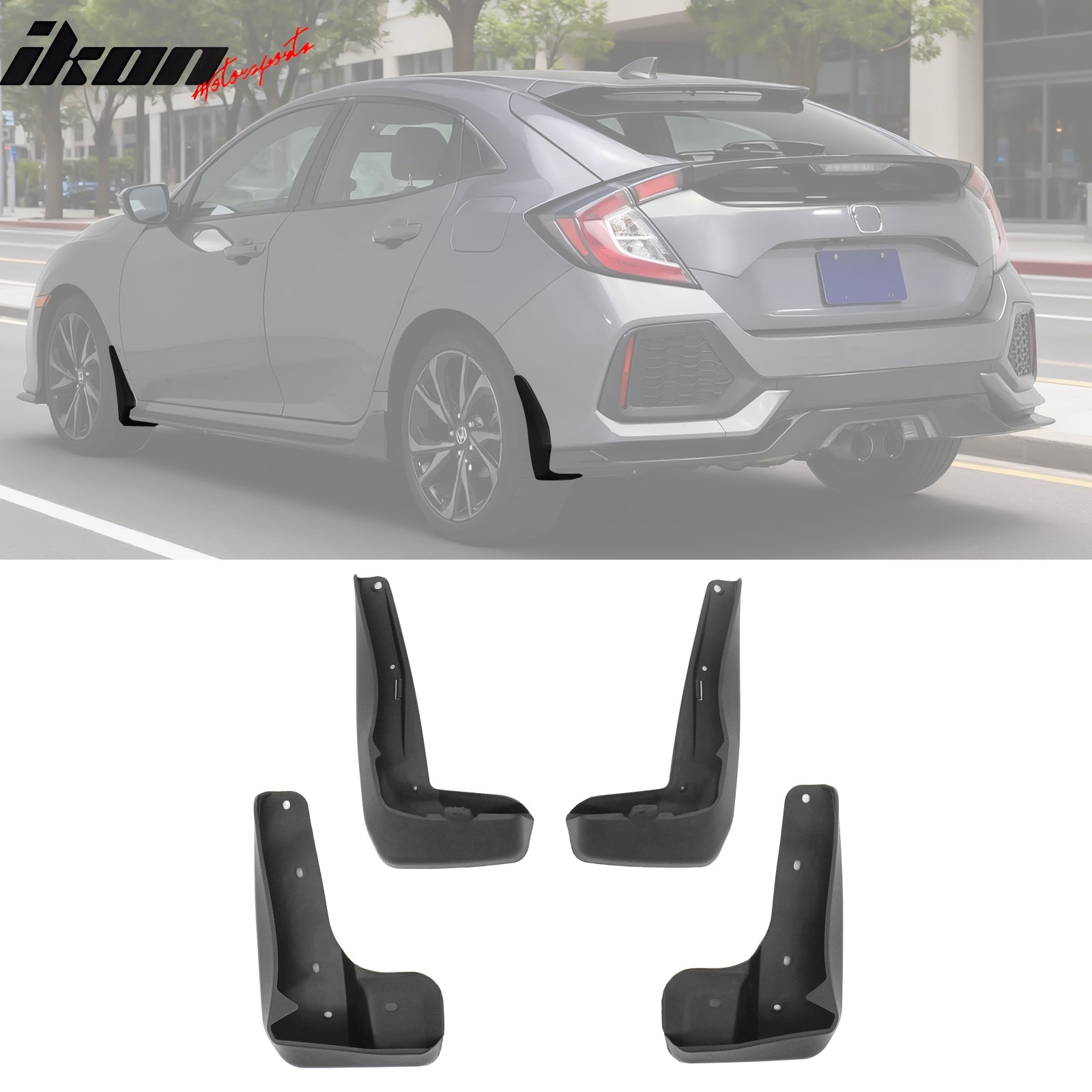 Fits 17-21 Honda Civic 10th Gen Sport Hatchback Mud Flaps Wheel Splash ...