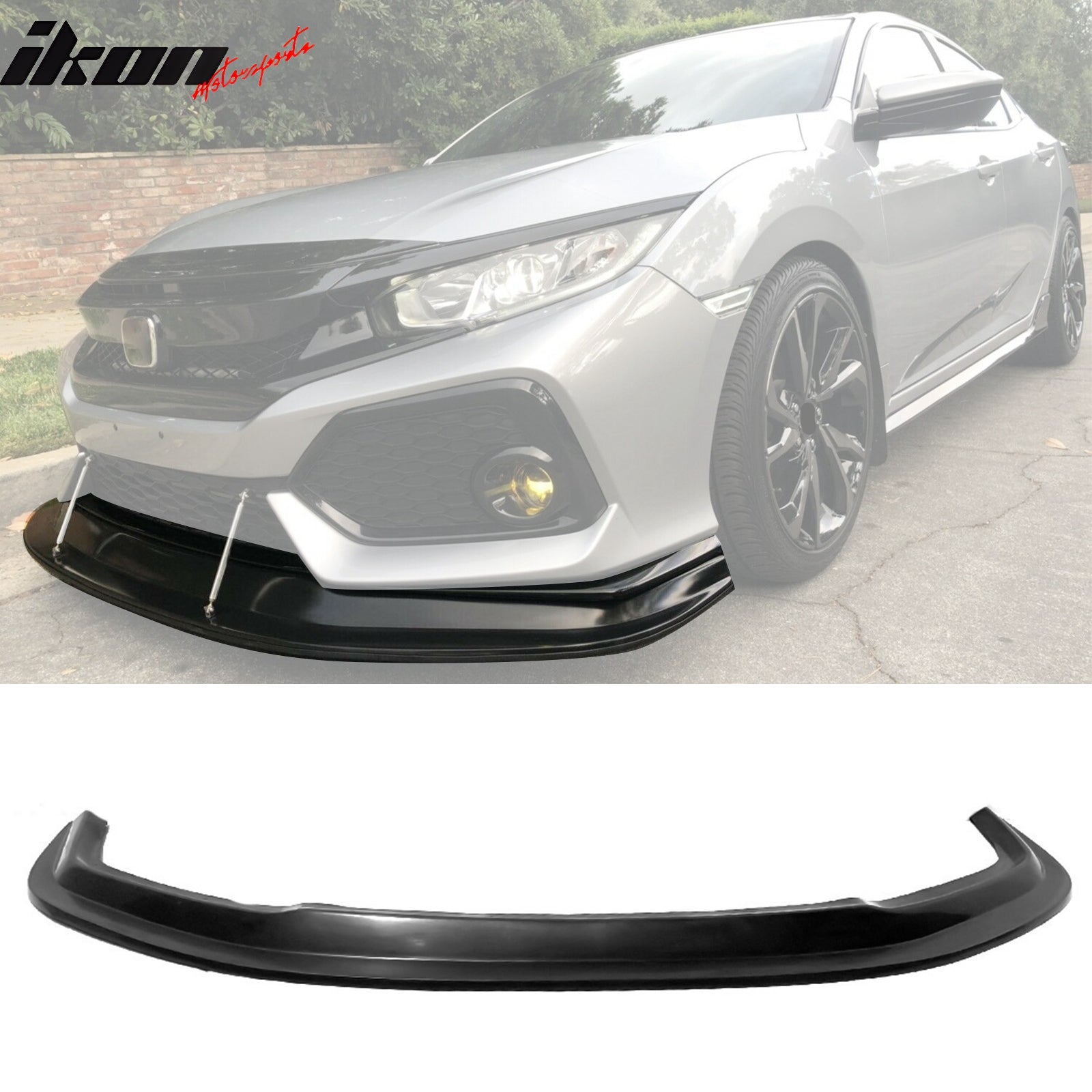 Fits 17-21 Honda Civic Si Hatchback Front Bumper Lip MDA Unpainted PU ...
