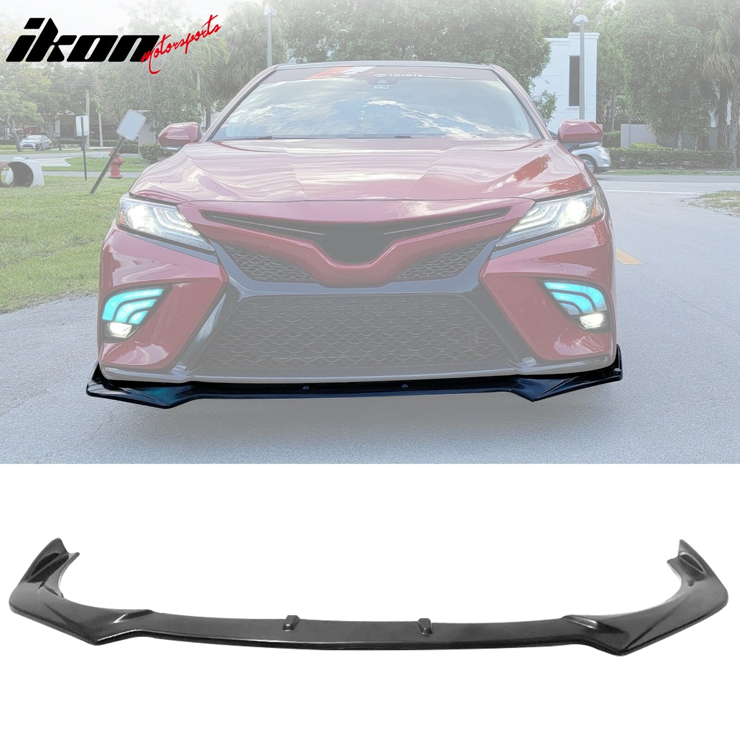 Fits 18-20 Toyota Camry SE XSE GT Style PU Front Bumper Lip Spoiler ...
