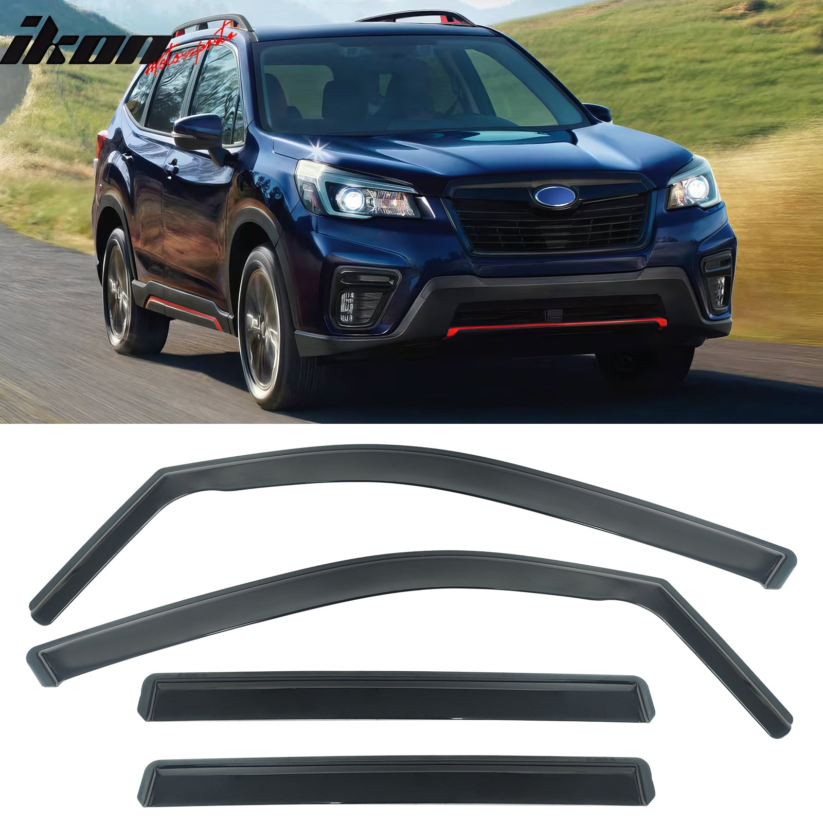 Fits 19-24 Subaru Forester In-Channel Window Visors Rain Guards ...