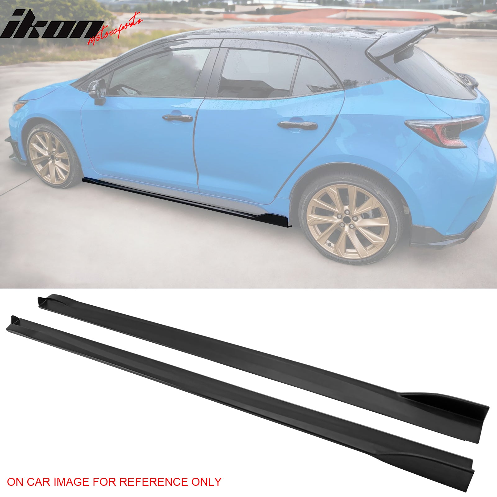 Fits 19-25 Toyota Corolla E210 Hatchback T Style Side Skirts Extension ...