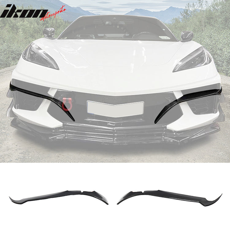 IKON MOTORSPORTS, Front Bumper Canards Splitters Compatible With 2020 ...