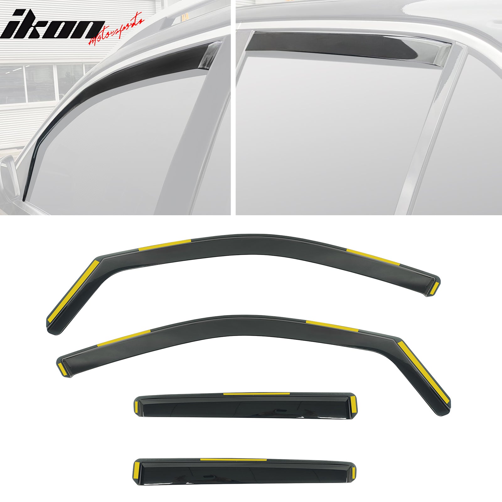 Fits 20-25 Benz W167 GLE Class SUV In-Channel Window Visors Rain ...