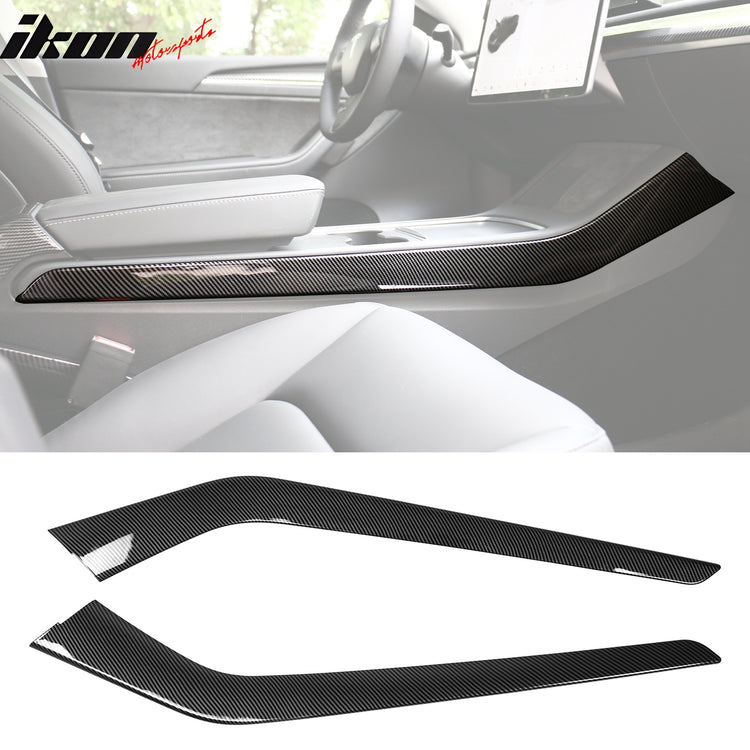 IKON MOTORSPORTS, Console Box Side Decorative Trim Compatible with 2021 ...