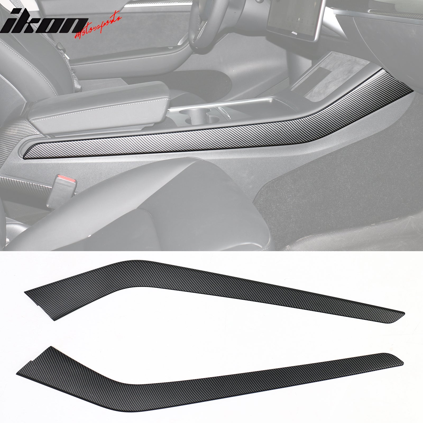 For 21-23 Tesla Model 3 Y Control Gear Shift Panel Trim Matte Carbon ...