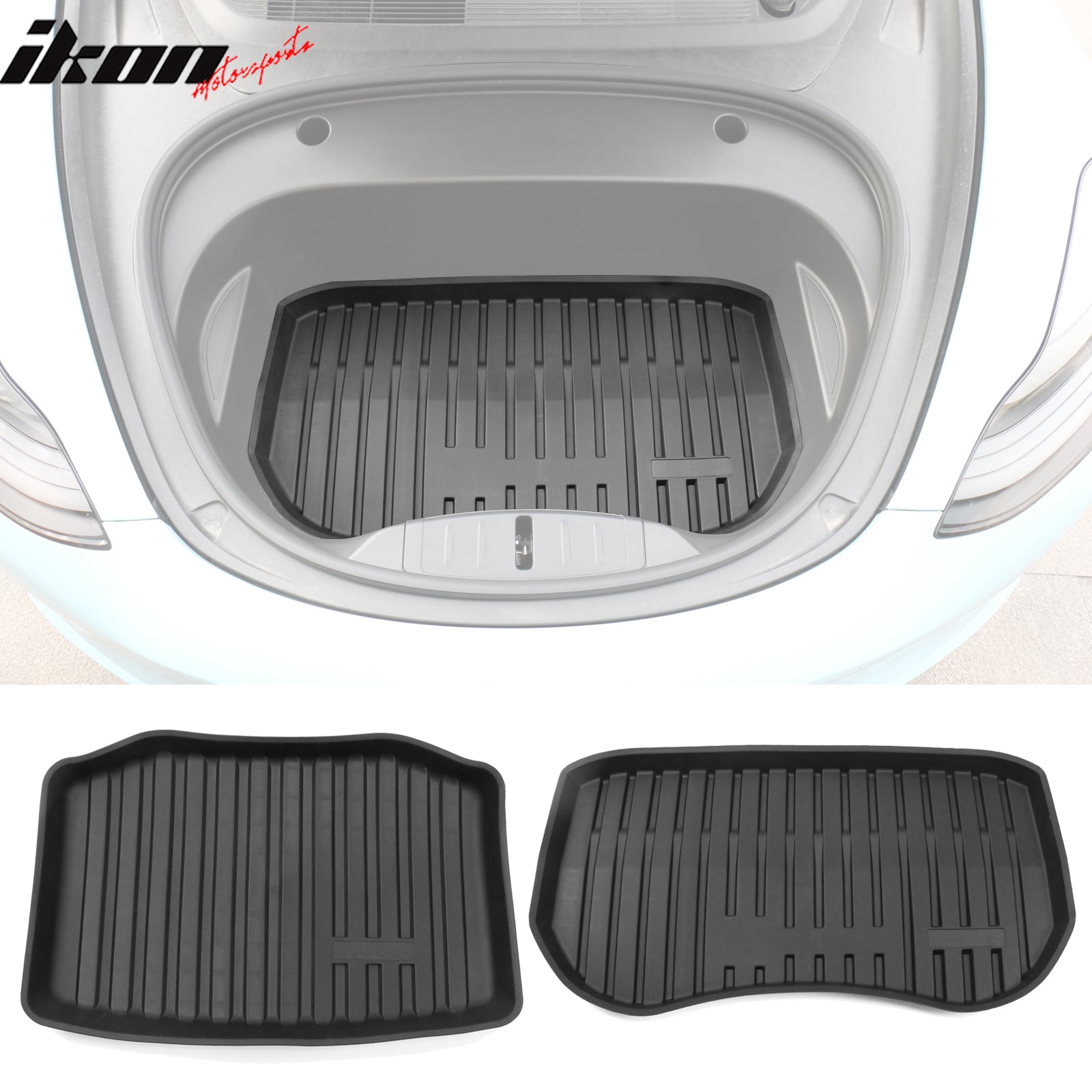Fits 21-23 Tesla Model 3 Front Rear Trunk Mats Storage Cargo Liner ...