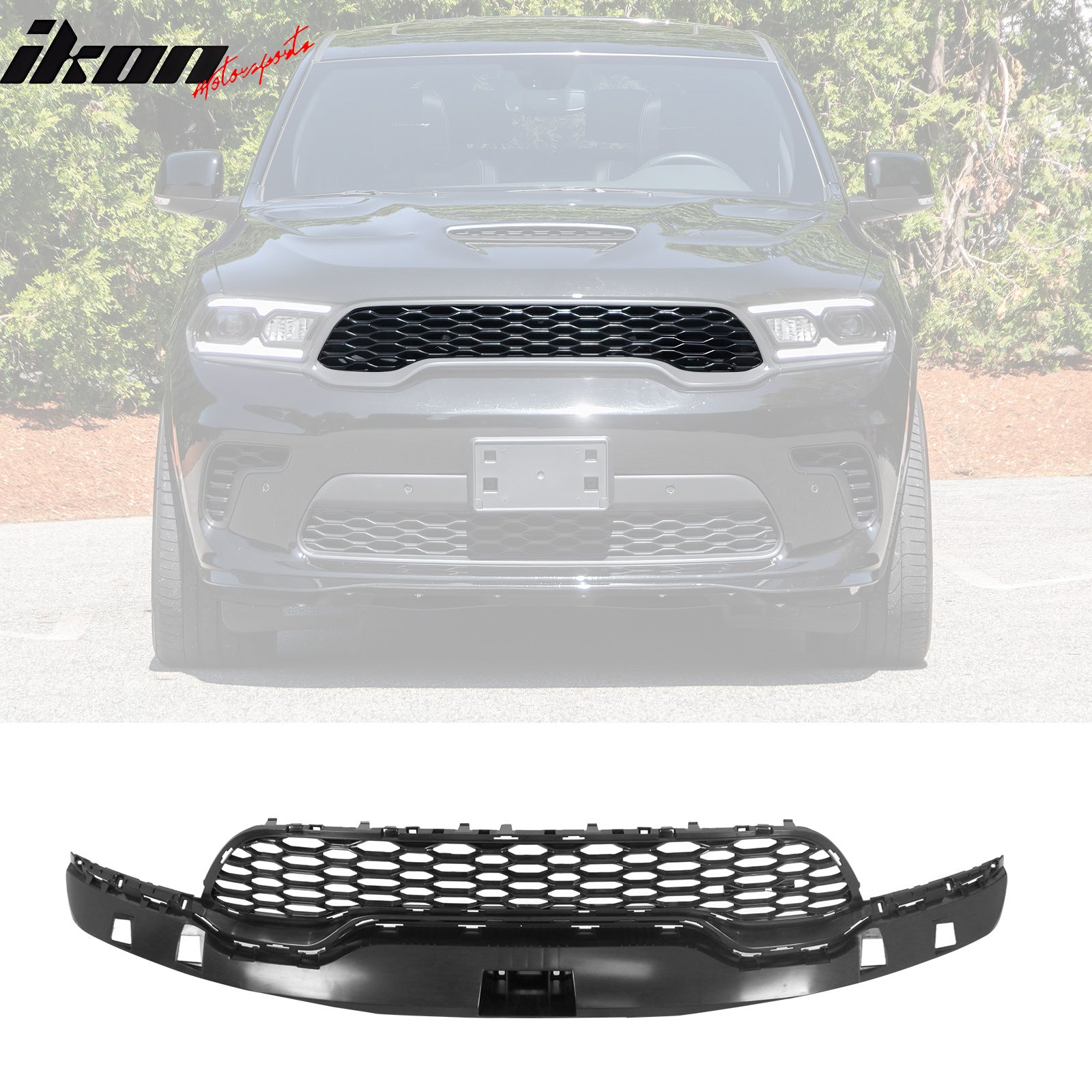 Fits 21-25 Dodge Durango Front Bumper Upper Grille 21+ Hellcat Style ...